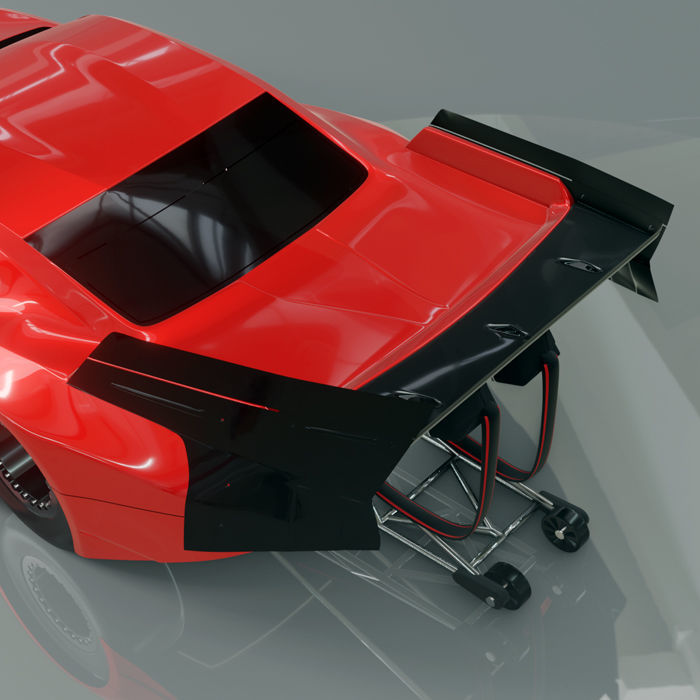 Pro Drag racing clear wing set for ZL21 body shell - RC Car Parts RC Boats